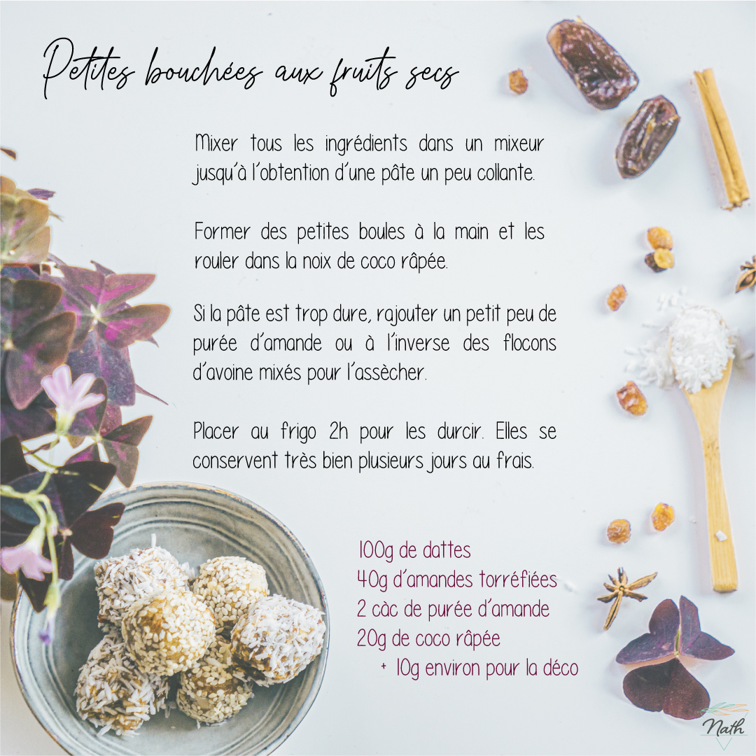 Boules d'énergie aux fruits secs - Nathalie Faggianelli